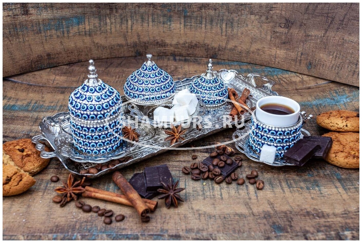 Кофейный набор на 2 персоны Турецкий глаз