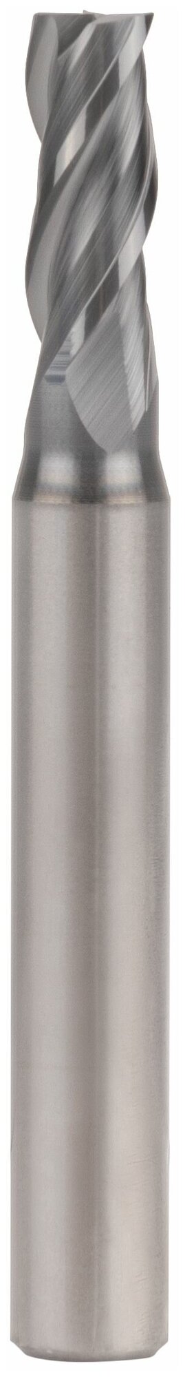 Фреза по металлу концевая NORGAU Industrial универсальная, для легированных сталей, с пределом прочности до 1100 N/мм, D5, VHM, Z2, AlCrSin