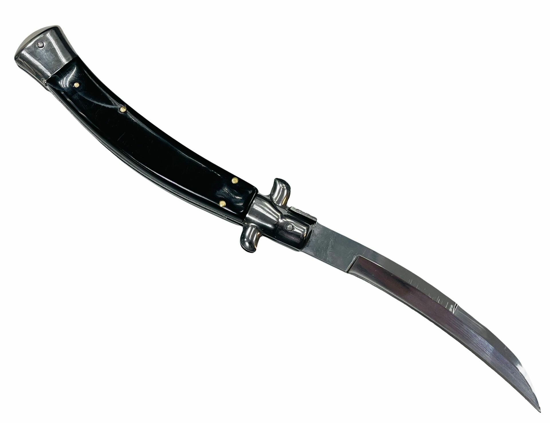 Складной автоматический туристический нож AKS сабля, длина лезвия 11,5 см.