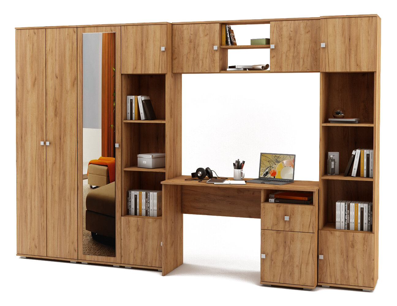 Стол письменный для школьника Владимирской мебельной фабрики Тунис (Никс) 5 Дуб золотистый