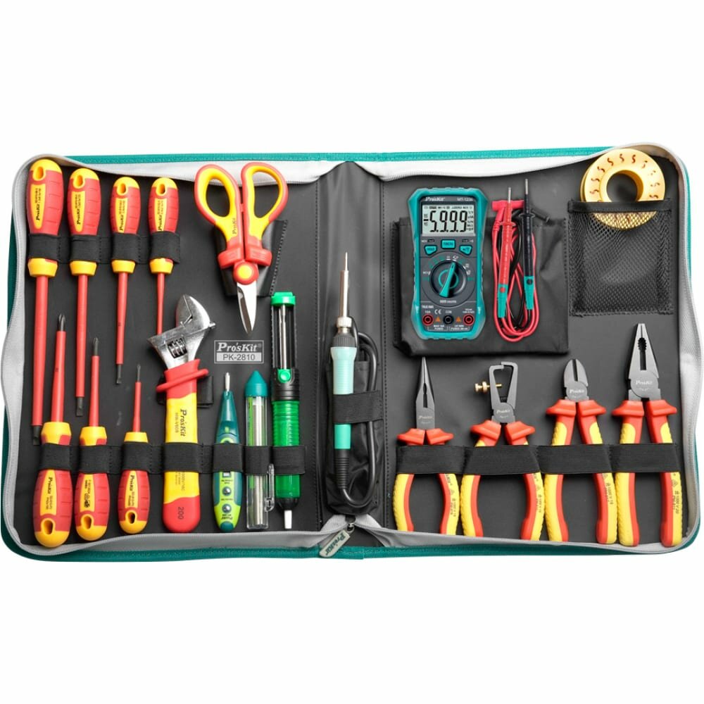 Набор изолированных инструментов ProsKit PK-2810B 1000 В, аналог PK-2803BM, 20 предметов С00040079