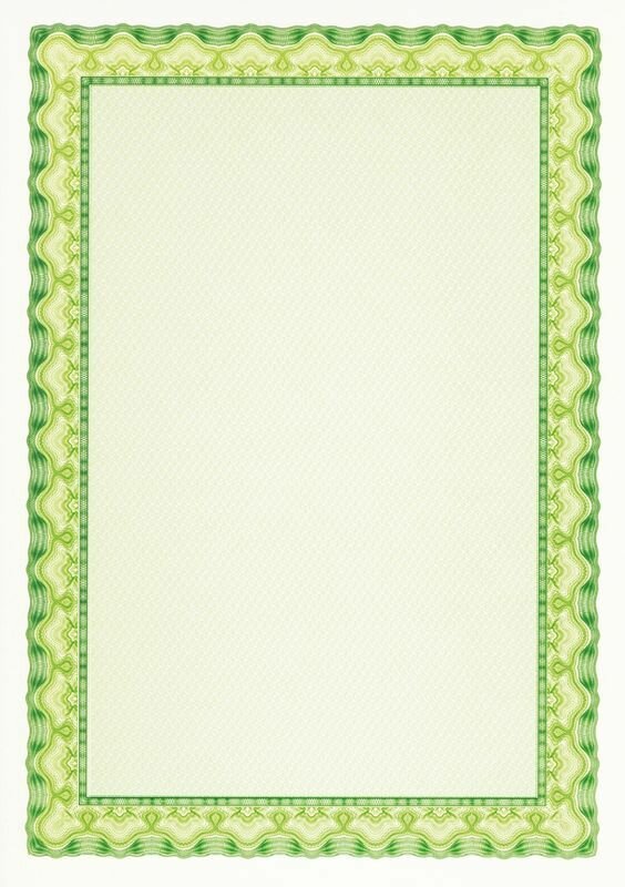 Бумага для сертификатов DECAdry, А4, 25 л, 115 г/м2, Зеленая, волна