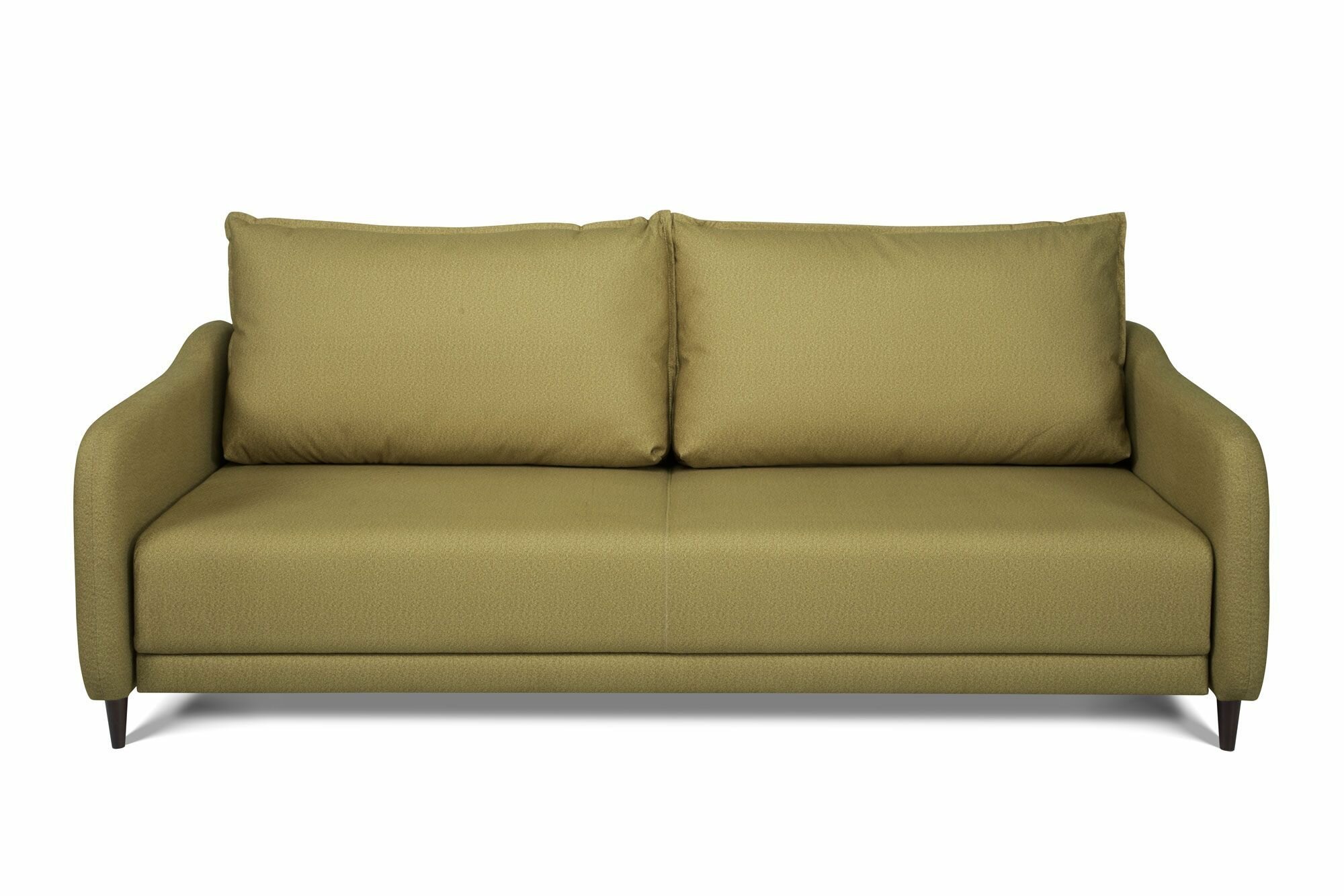 Прямой диван-кровать, раскладной PUSHE, Бьёрг, велюр, рогожка, Glen stem 07