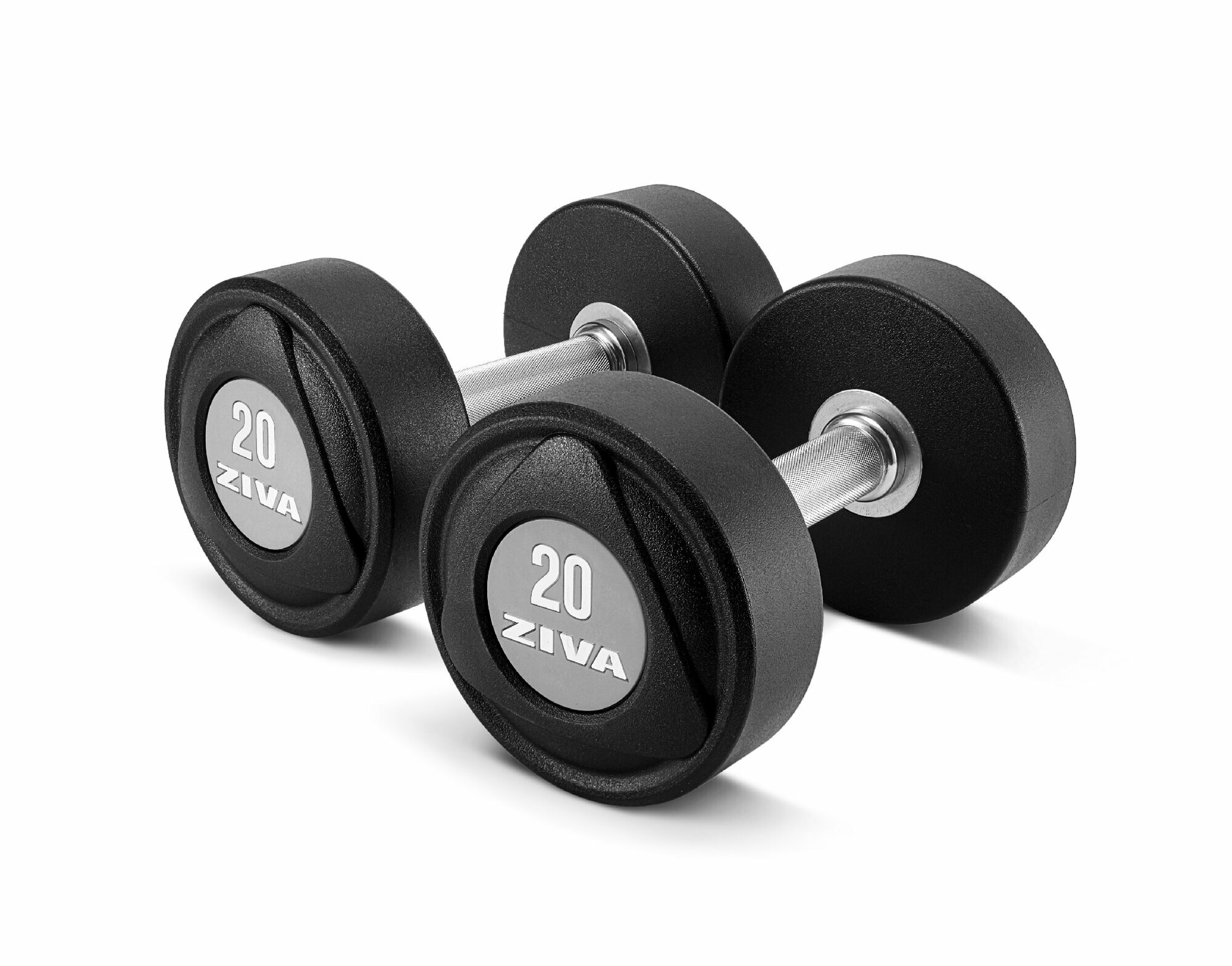 ZIVA Набор гантелей с уретановым покрытием от 32 до 40 кг, шаг 2 кг. (5 пар)