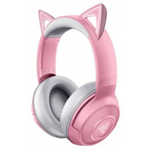 Беспроводные наушники Razer Kraken Kitty V2 BT Quartz Edition розовый, охватывающие, Bluetooth, RGB-подсветка (ушки), до 40 ч