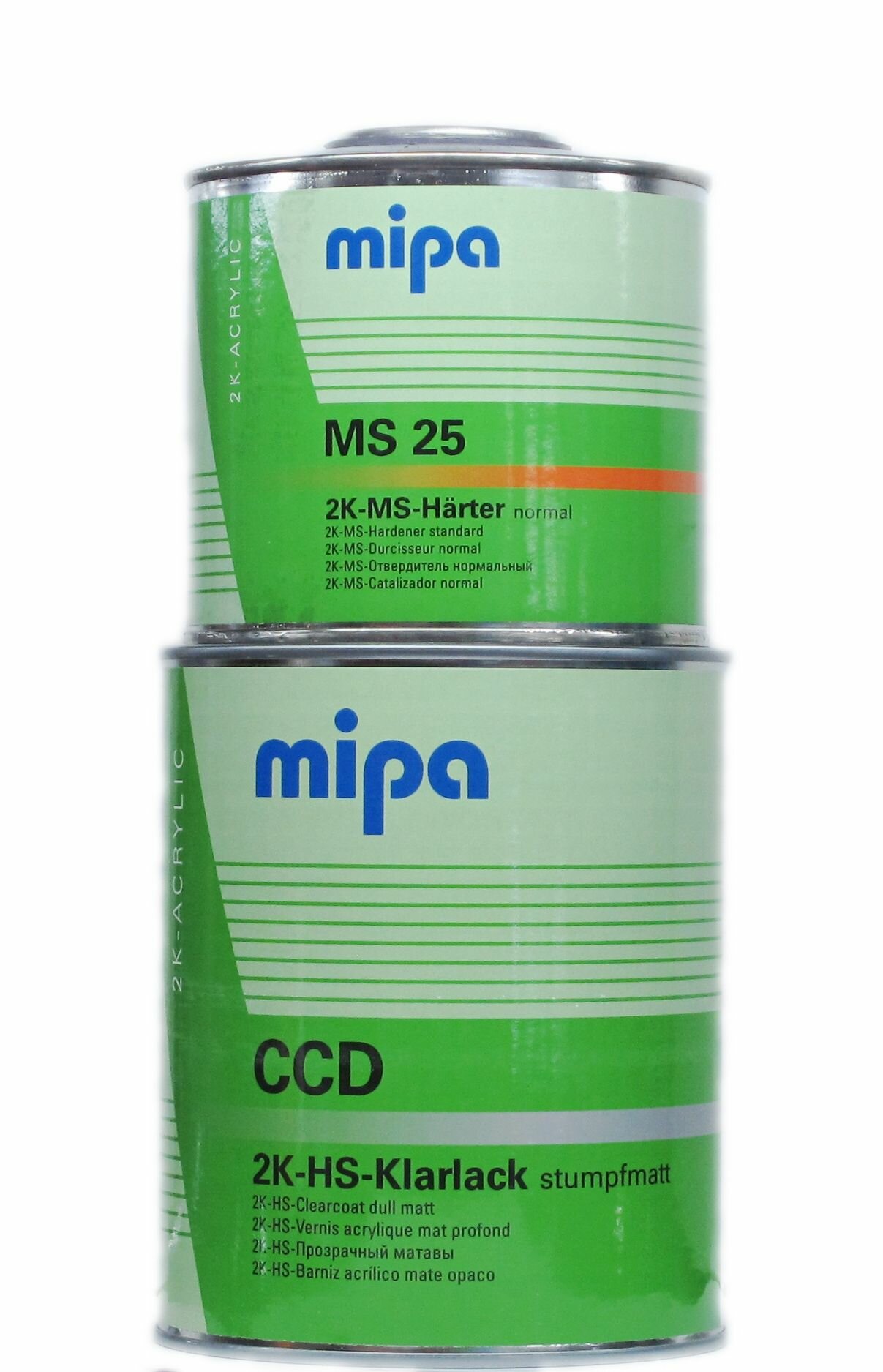 Mipa матовый лак 2K-HS-Klarlack CCD + отвердитель MS-25 (1,0л+0,5л)