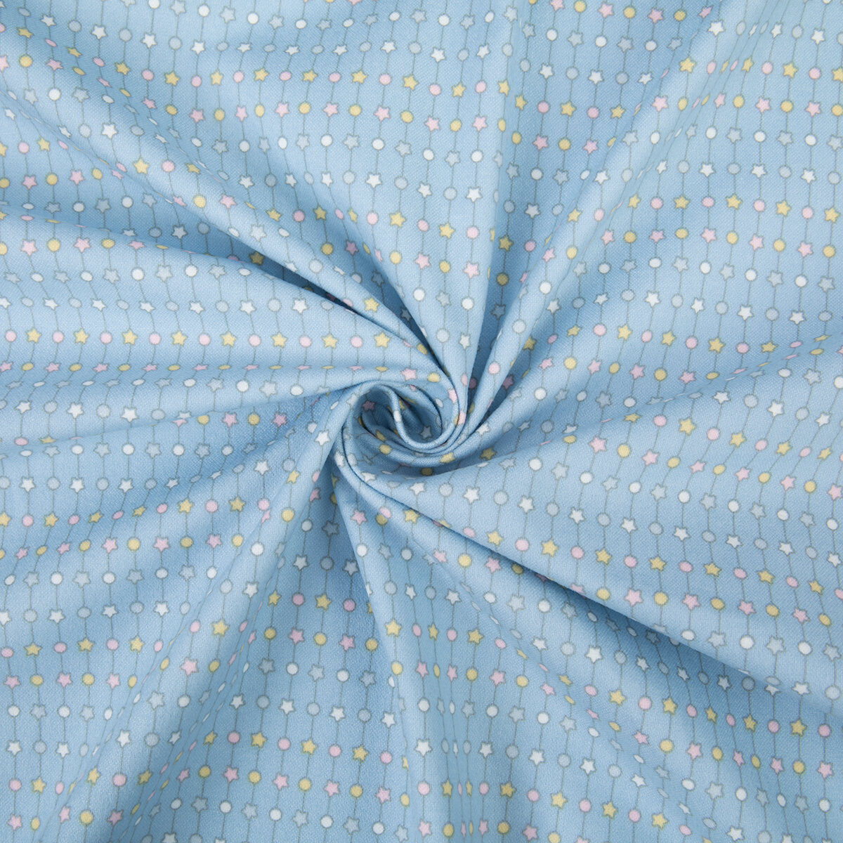 Ткань для пэчворка PEPPY "молочные СНЫ фланель" отрез 100 x 110 см 175 г/кв. м 100% хлопок МС-13 голубой