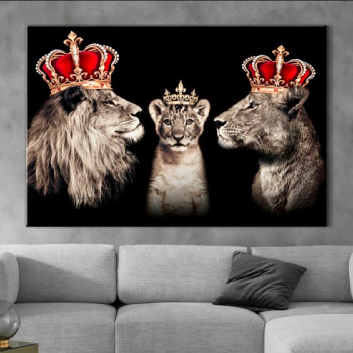 Картина на стену для интерьера от бренда Pechat Vip из категории Лев 70х100 см.