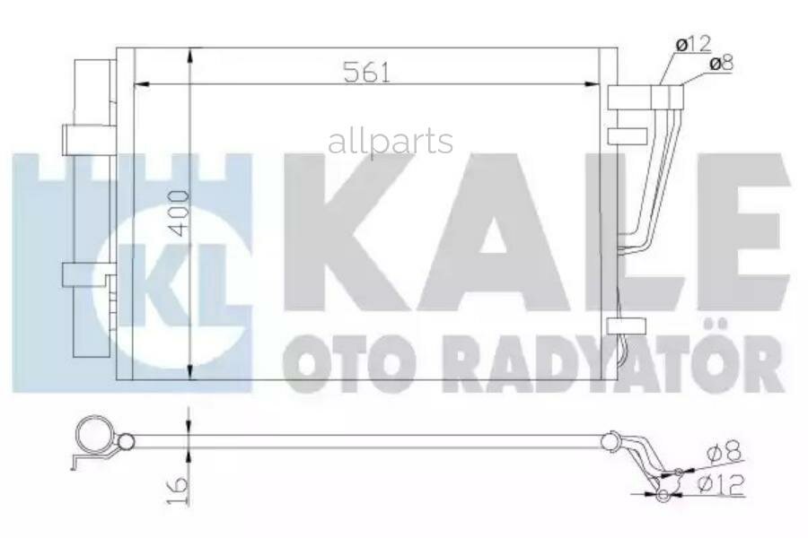 KALE 379200 Радиатор кондиционера для а/м Kia Ceed (07-) паяный