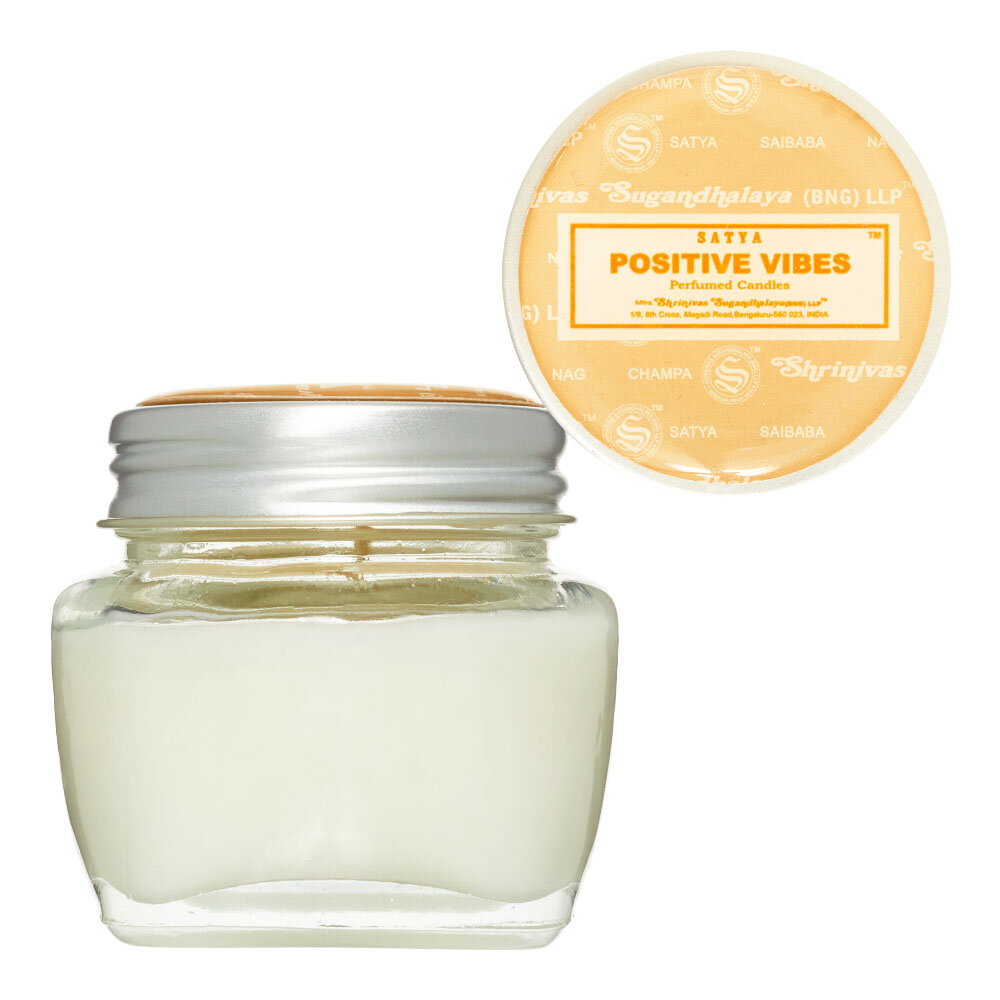Perfumed Candles POSITIVE VIBES, Satya (Ароматическая свеча позитивные вибрации, Сатья), 1 шт.