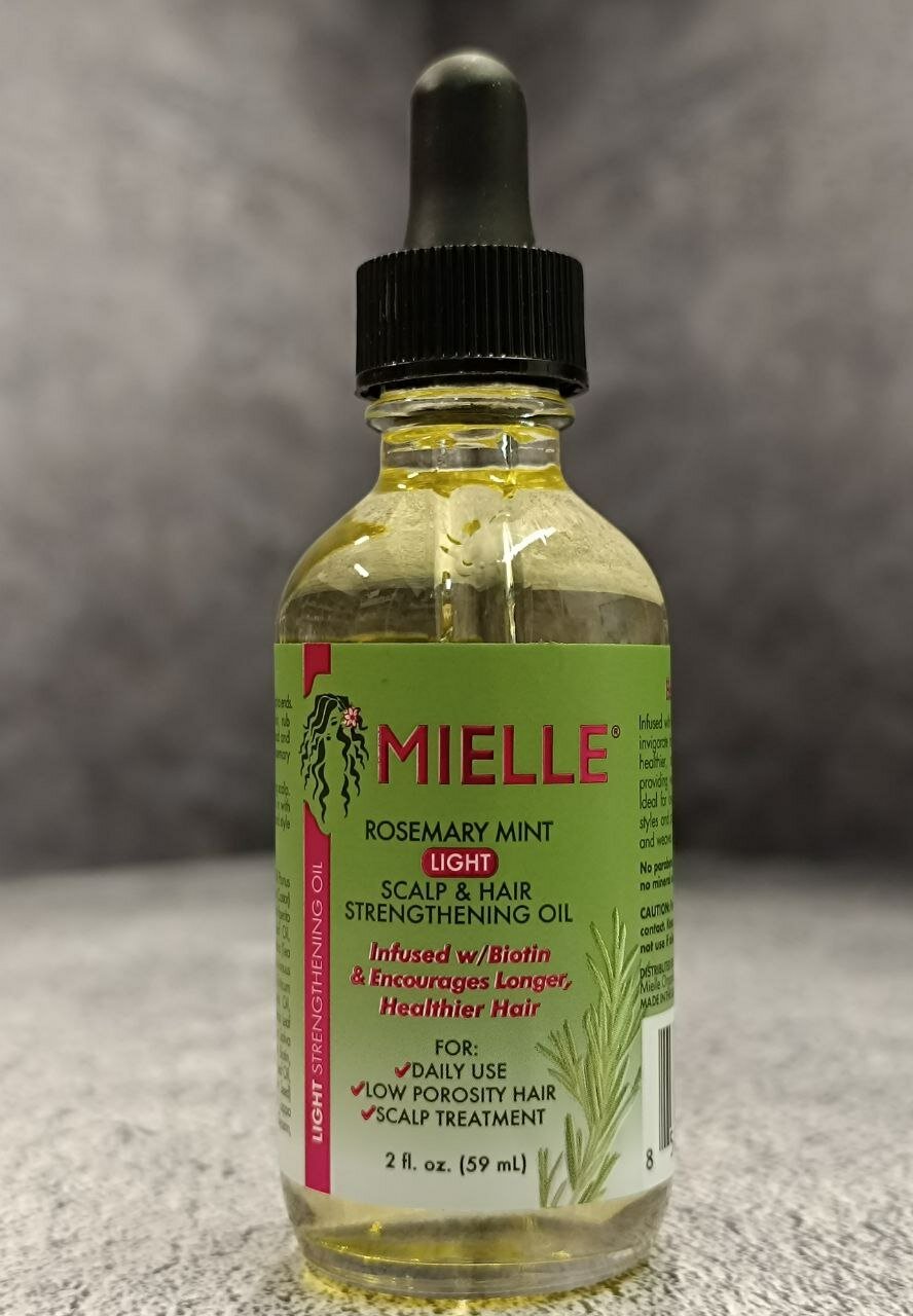 Легкое укрепляющее масло Mielle для кожи головы и волос , розмарин и мята, 59 мл