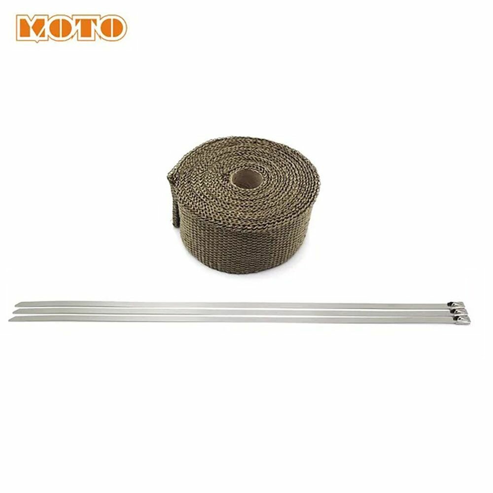 Термолента для глушителя 5 метров, для мототехники.