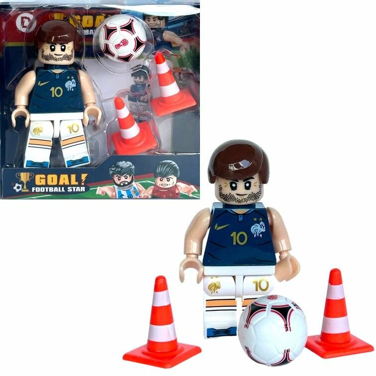 23-6D Конструктор minifigures Football FIFA World Cup Mbappe, звезды футбола фигурка Мбаппе 7,5 см.