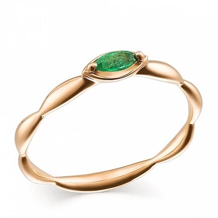 Кольцо, золото, 585 проба, изумруд