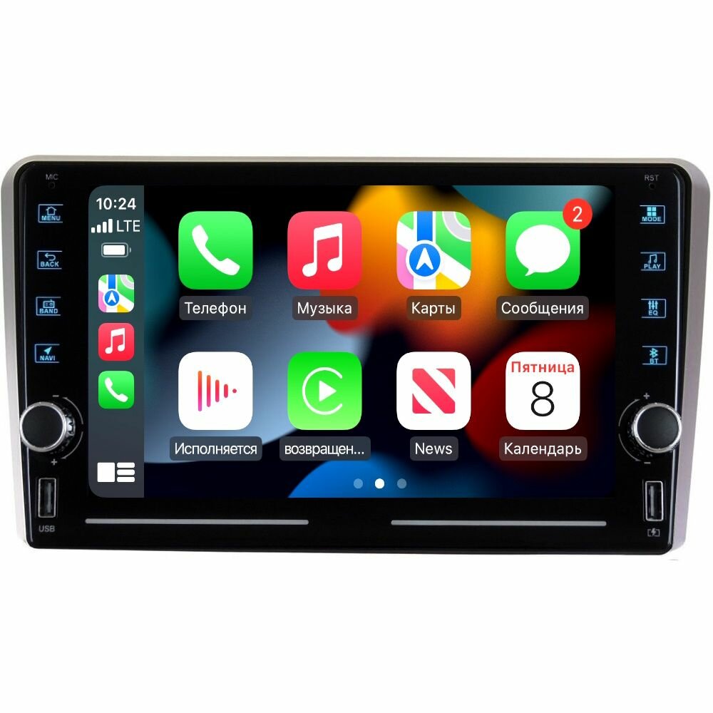 Магнитола R320 Ауди А3 Audi A3 8P S3 2003-2012 - Android 13 - Память 2+32Gb - CarPlay + Android Auto - IPS экран - Кулер