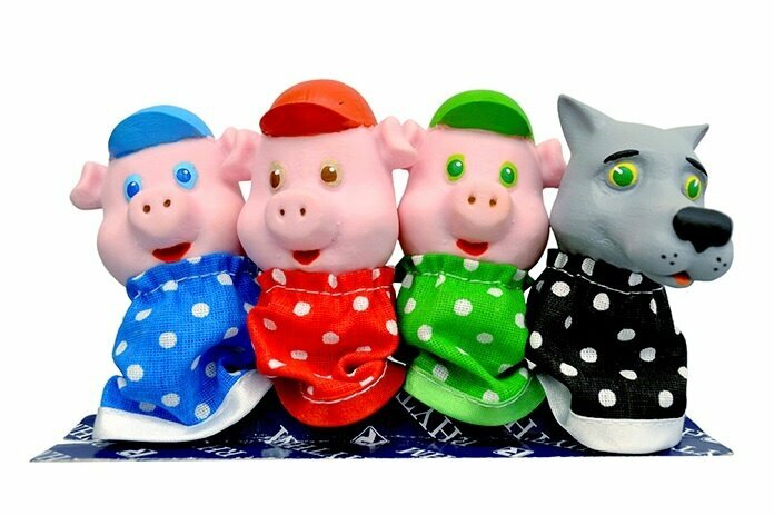 Пальчиковый кукольный театр "Три поросенка"