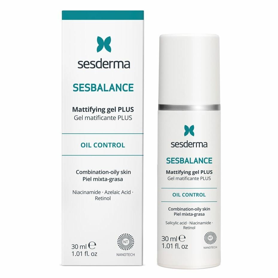 Ночной уход Sesderma Sesbalance Sesbalance Mattifying Gel Plus, Гель себорегулирующий, 30 мл