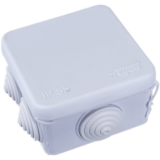 Коробка распределительная Ruvinil ОП 70х70х40мм 7 вводов IP55 бел. 67030Б
