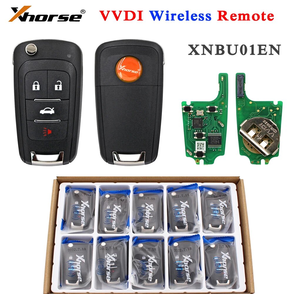 Xhorse XNBU01EN Беспроводной ключ 3 кнопки для VVDI