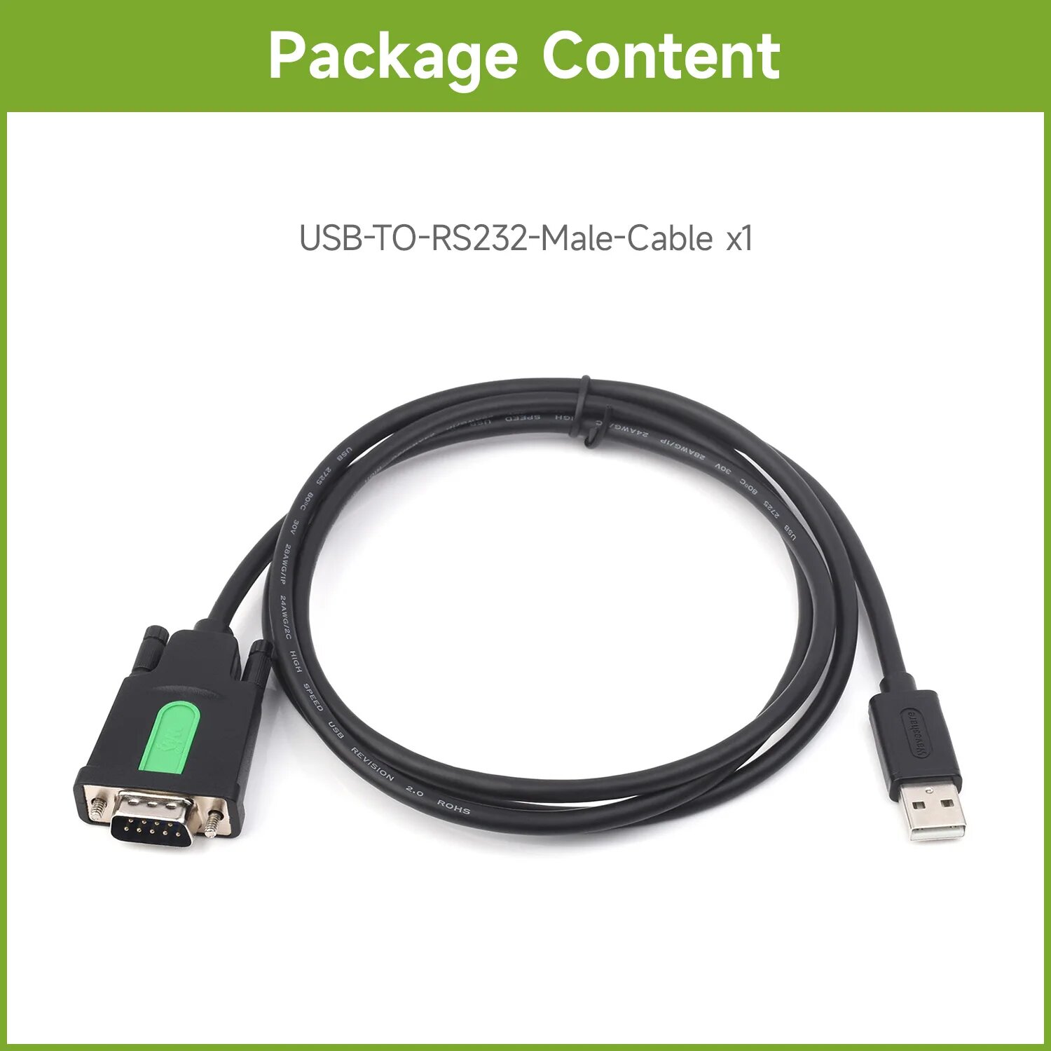 Waveshare USB-RS232 Адаптер кабель FT232RL 1.5 м Male Port