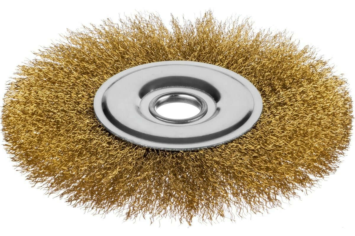 MIRAX 35141-175 Дисковая щетка для УШМ латунированная проволока 0,3 мм 175 мм