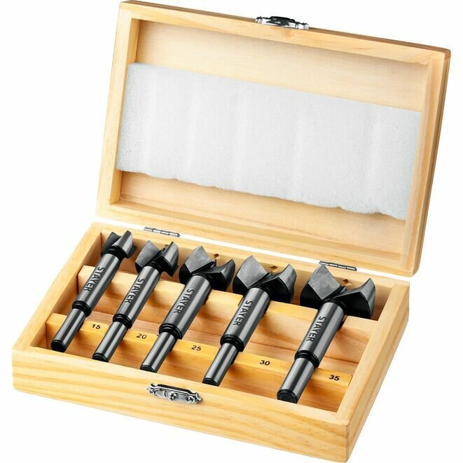 Набор сверл форстнера по дереву, ДСП "Maxcut" Master, STAYER 5 шт, 15-20-25-30-35 мм