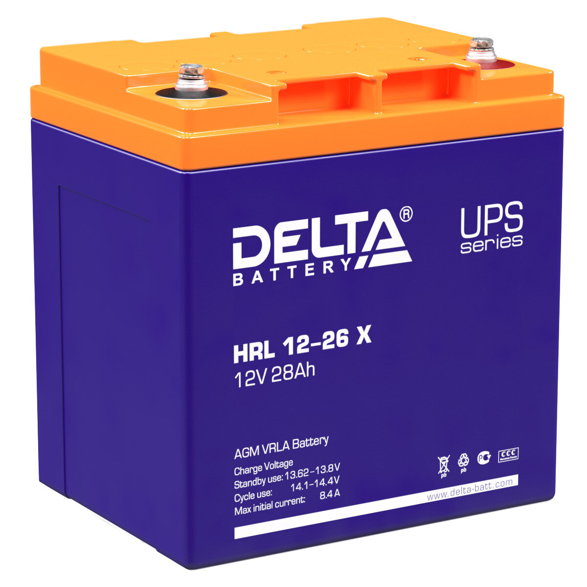 Аккумуляторная батарея Delta HRL 12-26 X ( 12V / 28Ah ) для ИБП