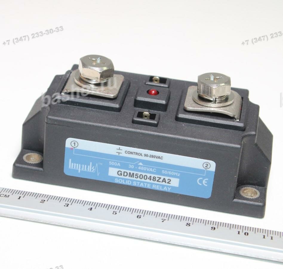 Реле твердотельное GDM50048ZA2, IMPULS, 1ф, 500А, 480V AC, 80-280V AC