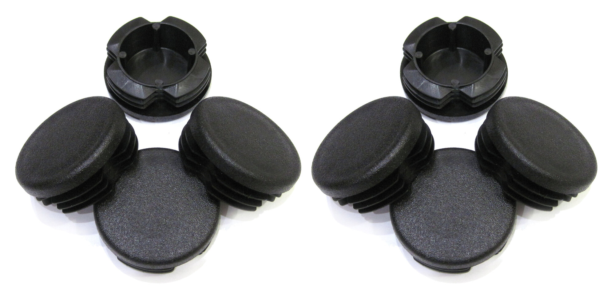 Заглушка для круглой трубы с внешним диаметром 42мм и диаметром отверстия 36-40мм, пластиковая, 8шт.