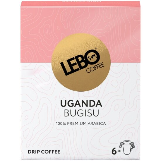 Кофе молотый Lebo в дрип-пакетах MONO Uganda 63 г (6 шт)
