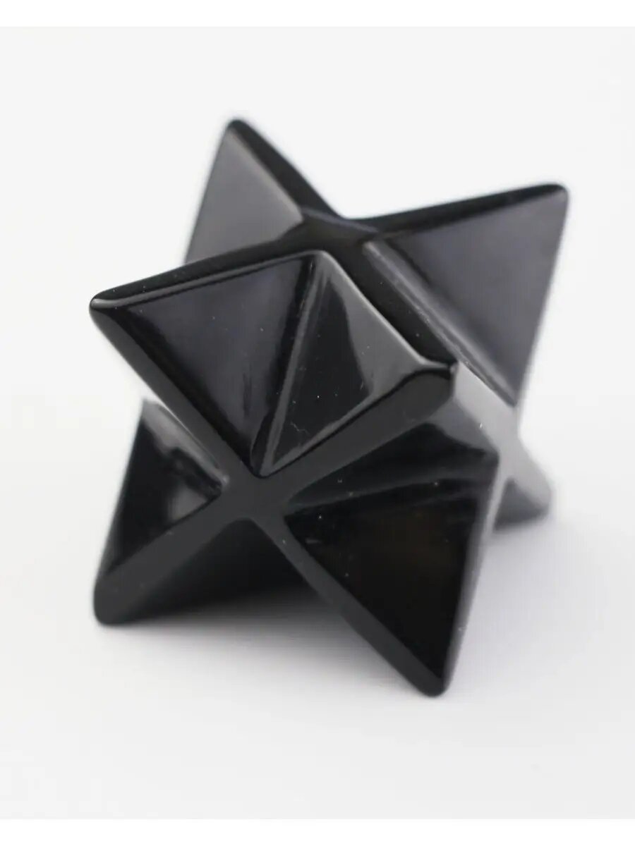 Меркаба Агат черный. Натуральный камень. 3 см