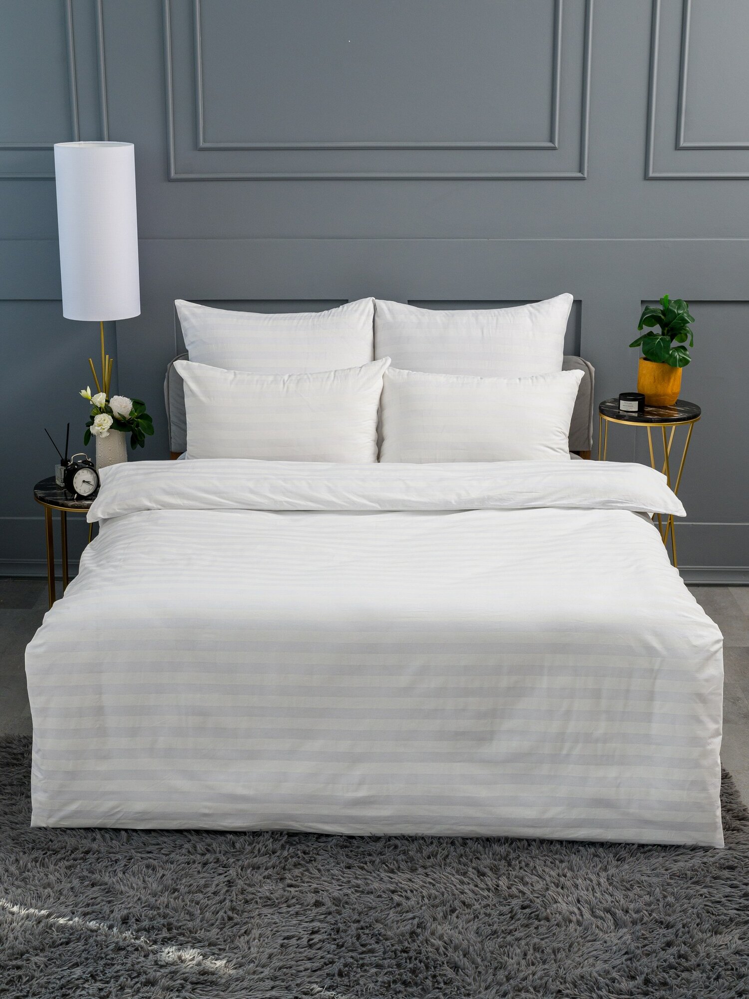 Постельное белье Отель, поплин, Семейный