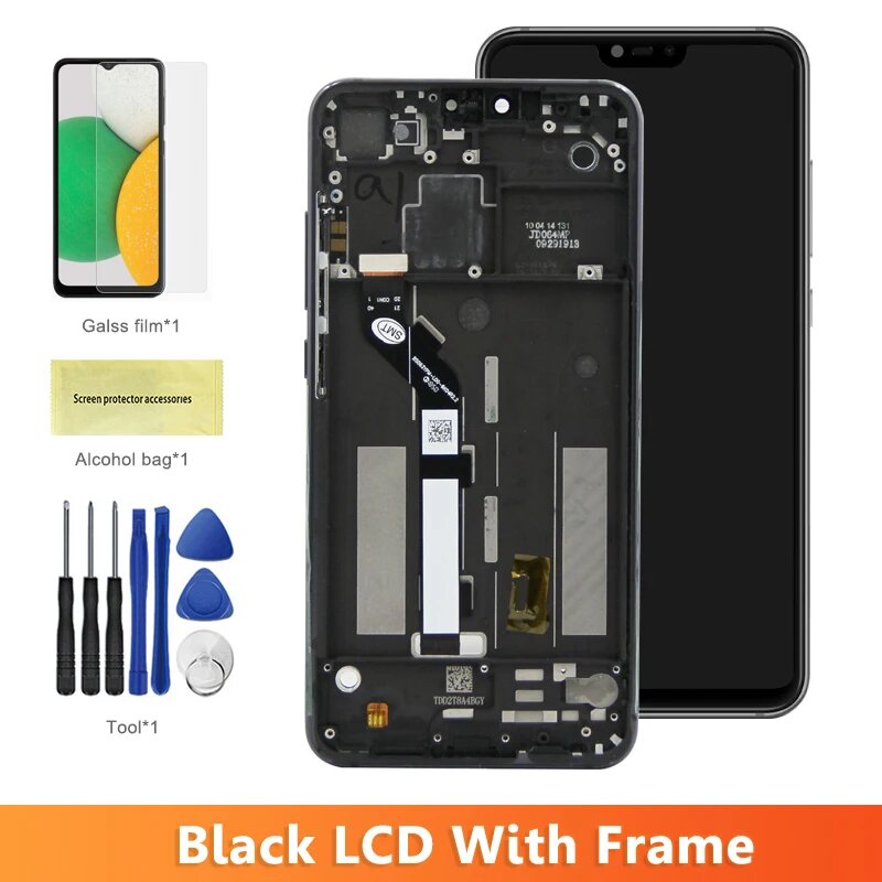 Высококачественный сменный экран Mi 8 Lite, для Xiaomi Mi 8 Youth, ЖК-дисплей Mi 8X M1808D2TG, сенсорный экран в сборе с рамкой Black With Frame