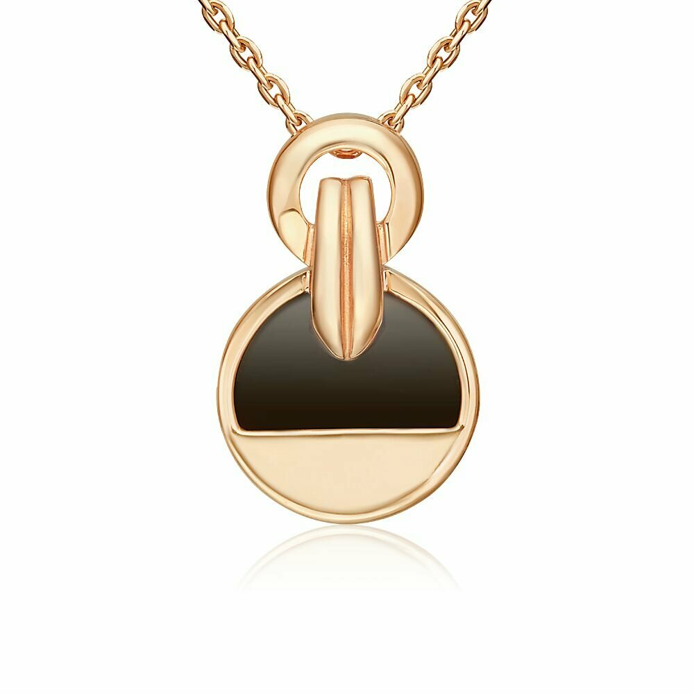 Подвеска, красное золото, 585 проба, оникс