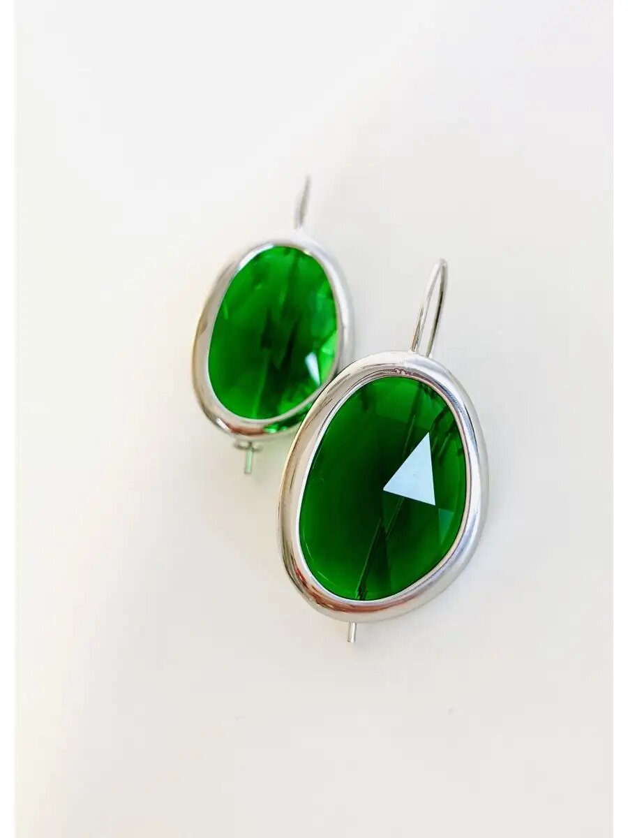 Серьги, фианит, кристалл, циркон