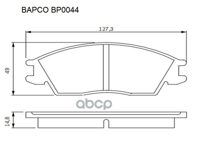 Колодки тормозные дисковые BAPCO арт. BP0044