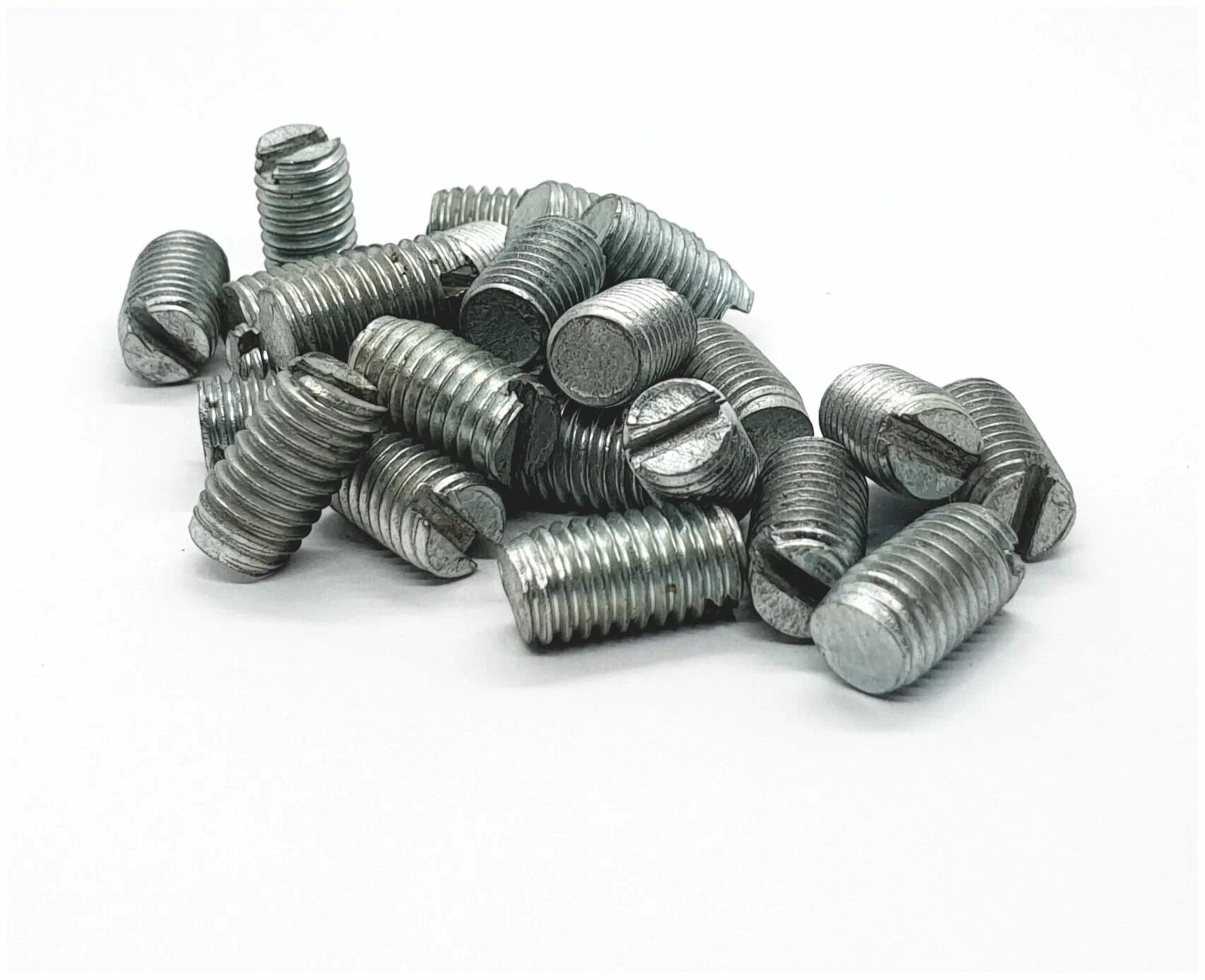 Винт установочный DIN 551 М 8х16 прямой шлиц цинк, 25 шт