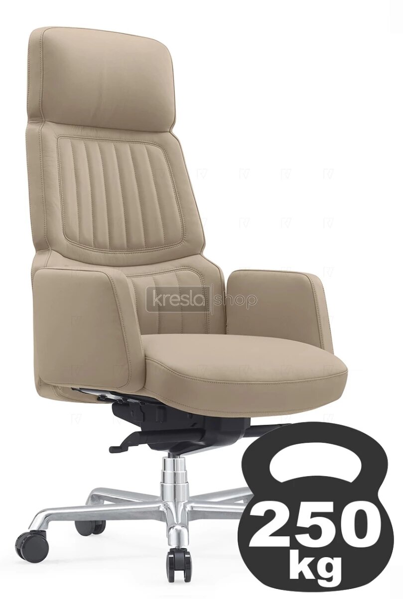 Кресло для руководителя Riva Design Лаворо / LavoroA2411-1 светло-бежевая кожа