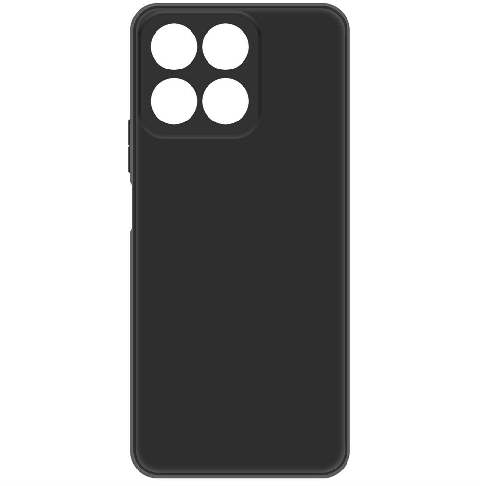 Чехол-накладка Krutoff Silicone Case для Honor X7c черный, матовая поверхность, силикон