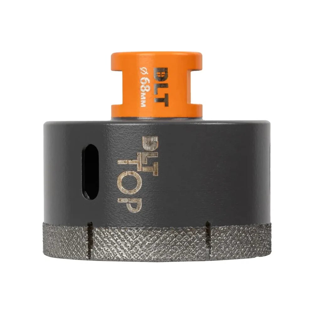 Алмазная коронка для керамогранита и гранита, сухой рез, совместима с УШМ, сегменты из алмазных кристаллов