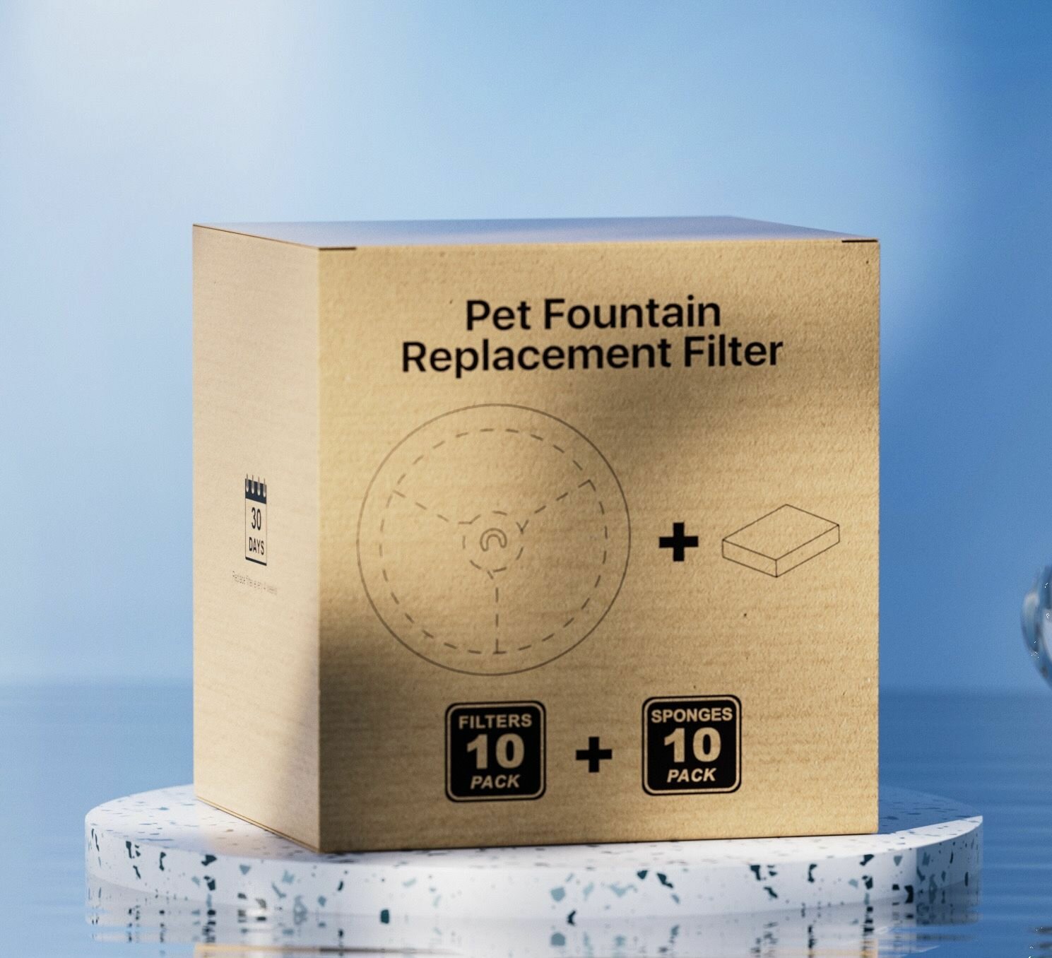 Набор из 10 аналогов фильтров для фонтана Petkit EVERSWEET 2-3/SE