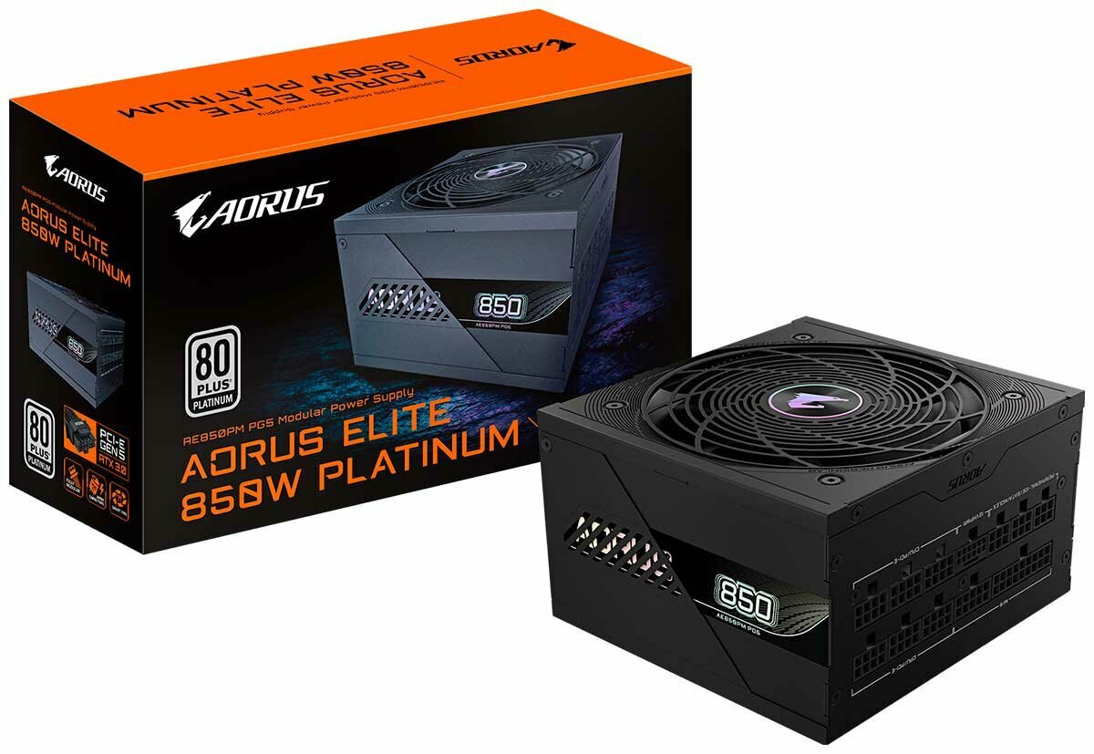 Блок питания Gigabyte ATX 850W Aorus Elite GP-AE850PM PG5 platinum