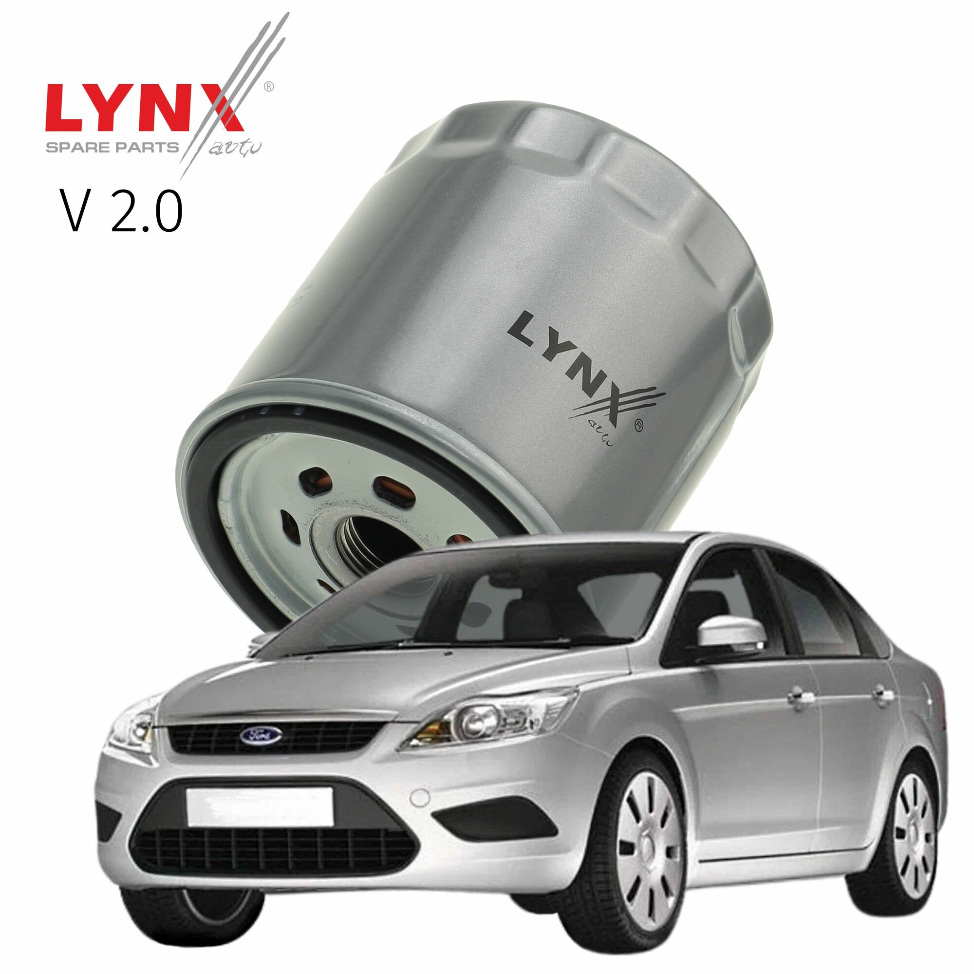 Фильтр масляный Ford Focus (2) CB4 / Форд Фокус V2.0 (145лс) AODE AODA AODB SYDA / 2004 2005 2006 2007 2008 2009 2010 2011 / 1шт LYNXauto