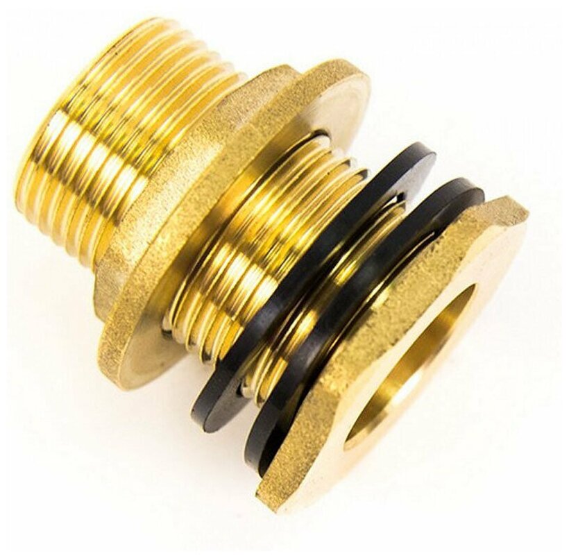 Врезка латунная с контргайкой для бочки 2" НР TIM SDF077