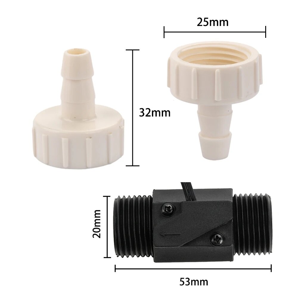 Датчик расхода воды Aideepen 220В 6/8/10мм Caliber 8mm