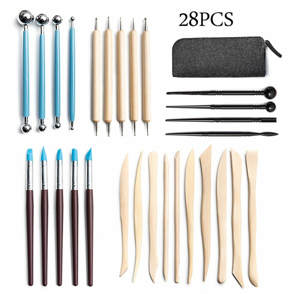 28 шт./компл. керамика ручной работы из глины, скульптура, резьба по керамике, резной инструмент