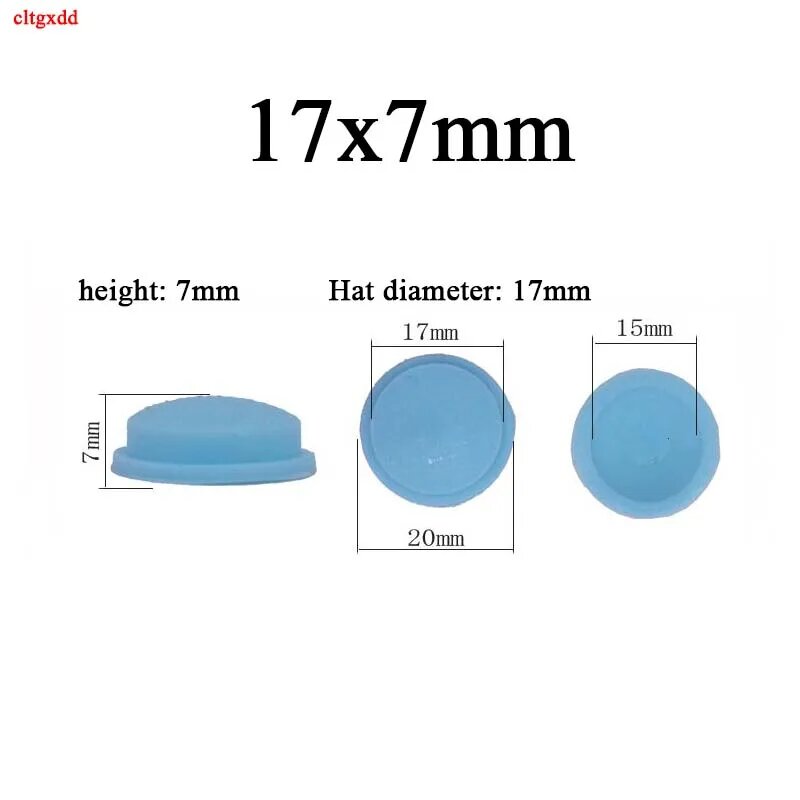 Резиновые крышки для кнопок 17x7 mm, 2 шт.