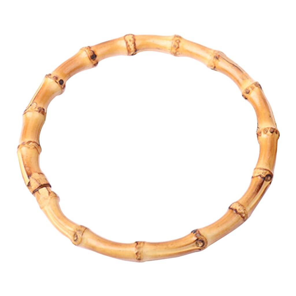 Бамбуковая ручка для сумки, практичная плоская круглая сумочка, кольцо, сменные аксессуары сделай сам женщин и девочек