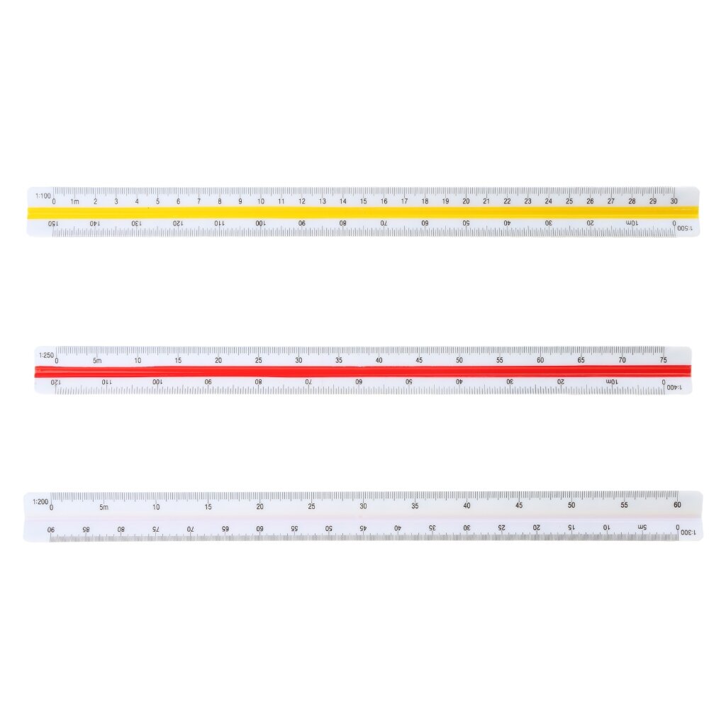 Треугольная масштабная линейка Архитектурная линейка Архитектурная масштабная линейка для чертежников Инженер-строитель