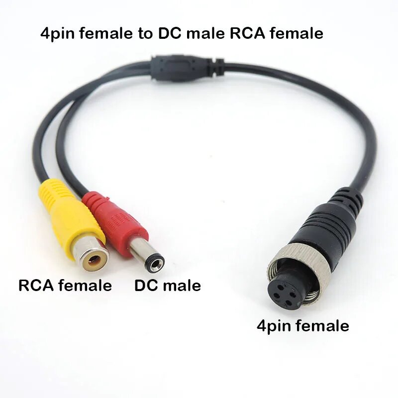 Авиационная головка M12 4-контактный адаптер BNC DC RCA 0,4 м type2
